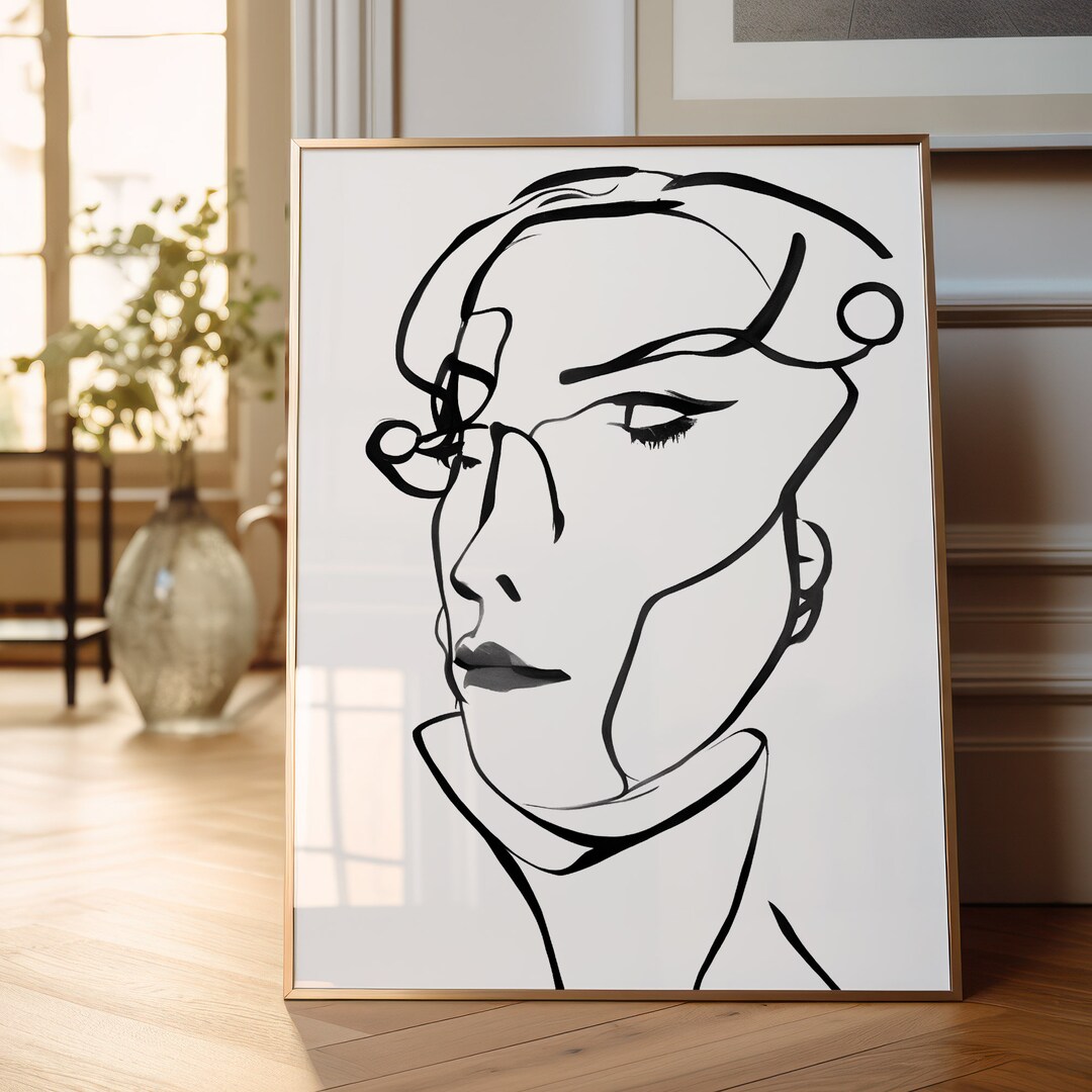 Minimal Wall Art, Minimal One Line Art, Abstract Line Art, One Line ...