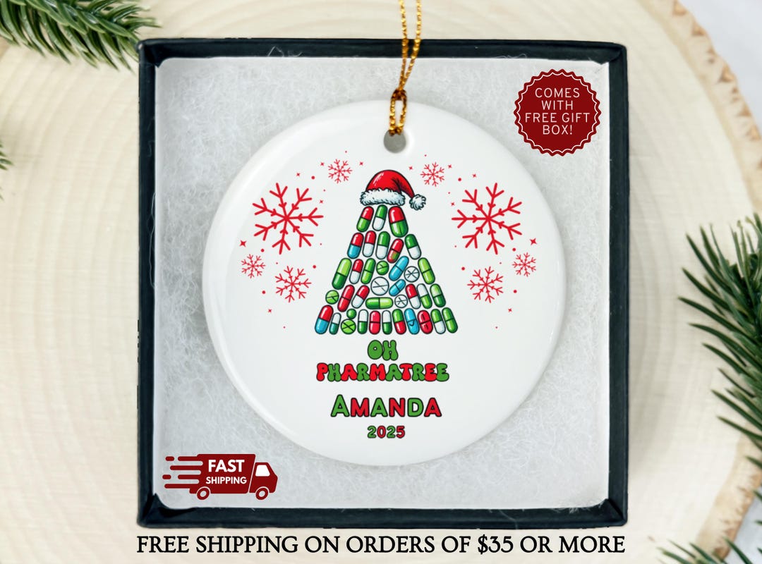 Custom Pharmacy Christmas Ornament 2024, Personalized Gift for ...