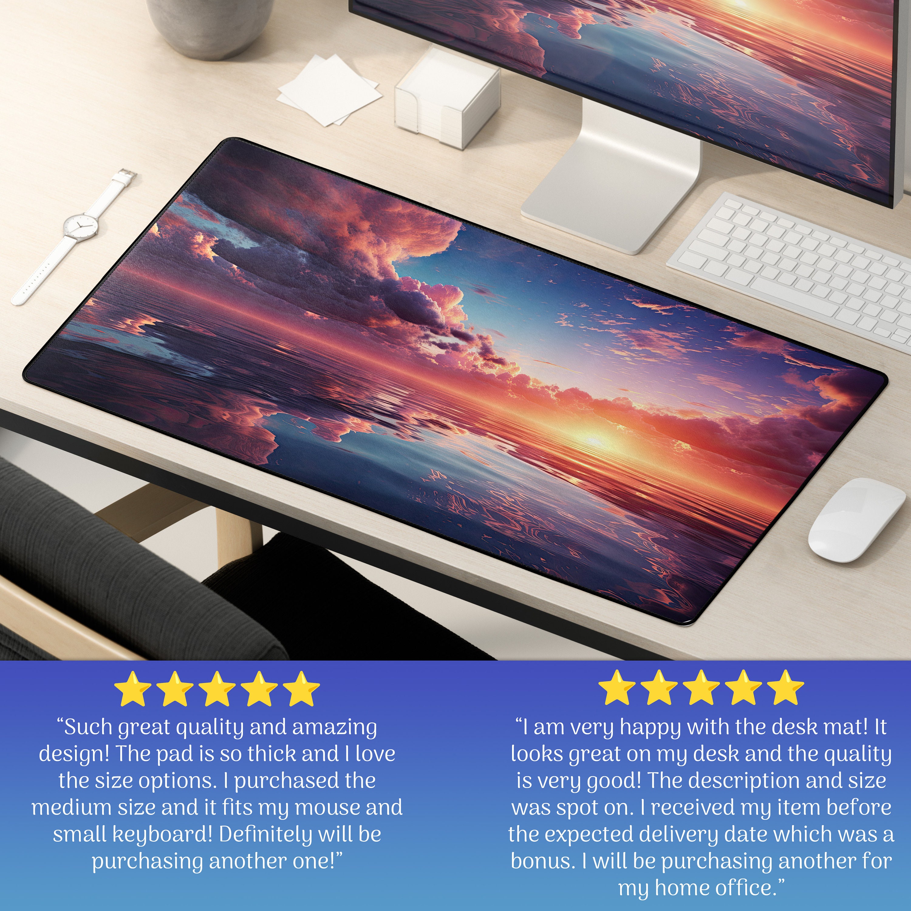 Pink Sky Sunset Desk Mat XXL Gaming Desk Mat Aesthetic Desk - Etsy