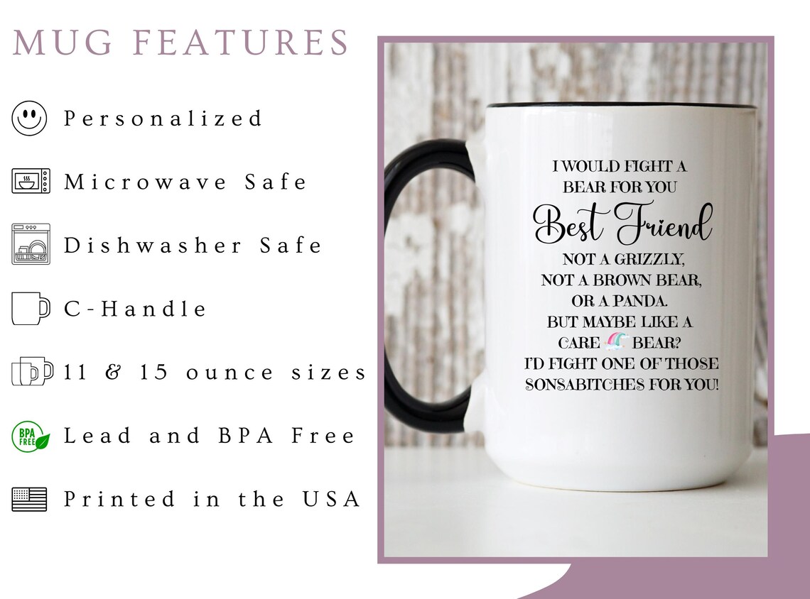 Personalized Best Friend Coffee Cup, Custom Bestie Cup, Gift for Bestie ...