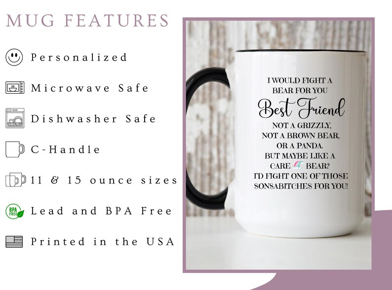 Personalized Best Friend Coffee Cup, Custom Bestie Cup, Gift for Bestie ...