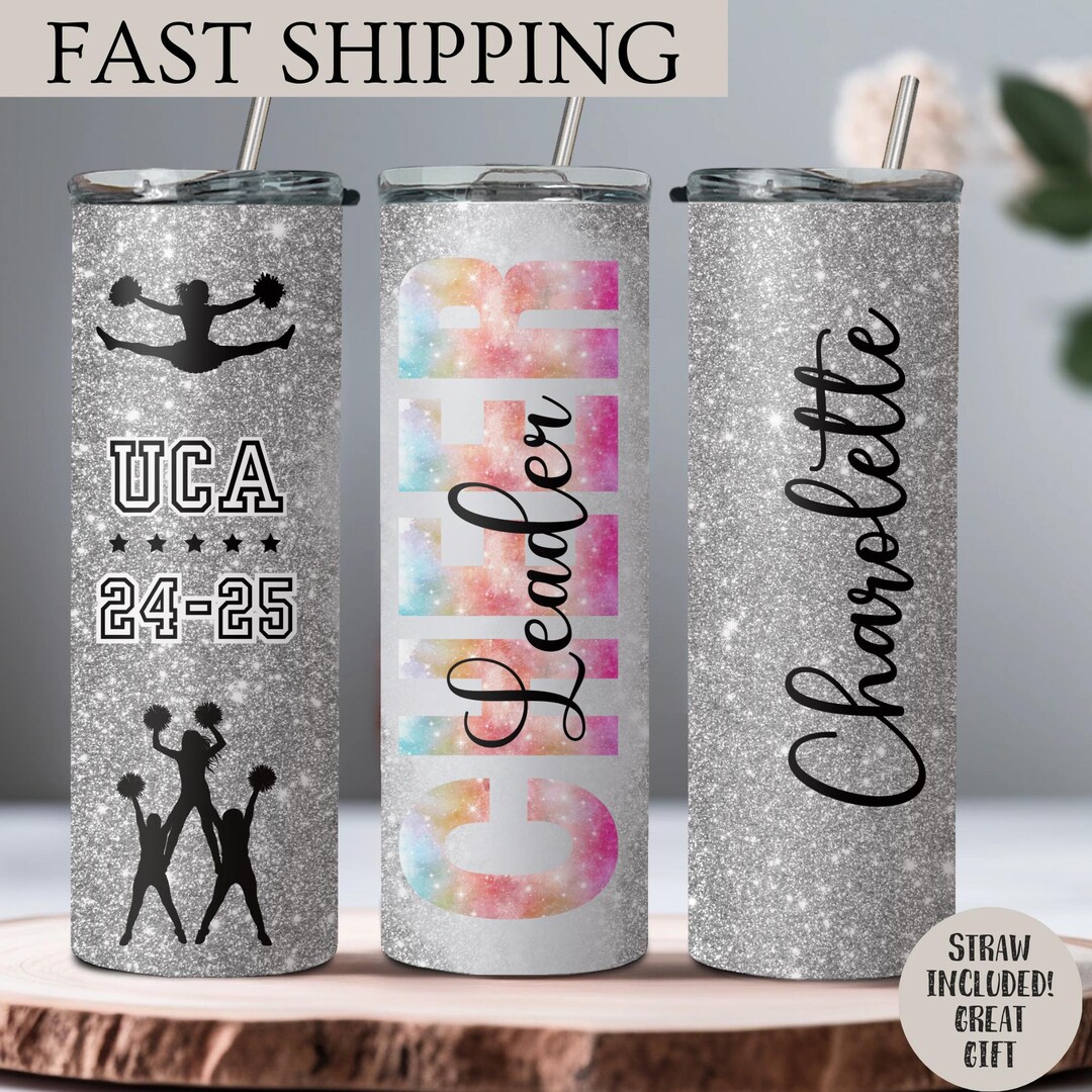 Personalized Cheer Tumbler Gift, Custom Gift for Cheerleader, Cheer ...