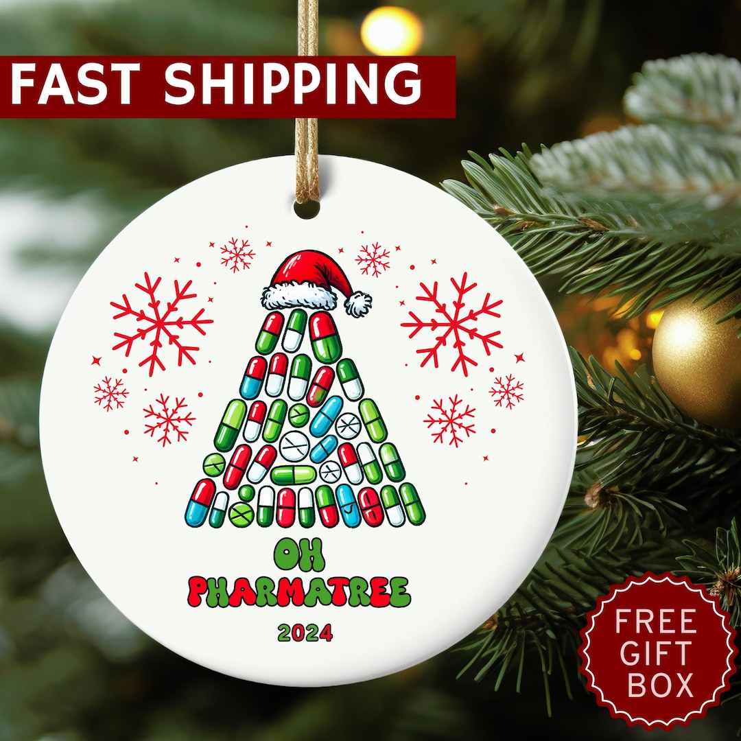 Custom Pharmacy Christmas Ornament 2024, Personalized Gift for ...