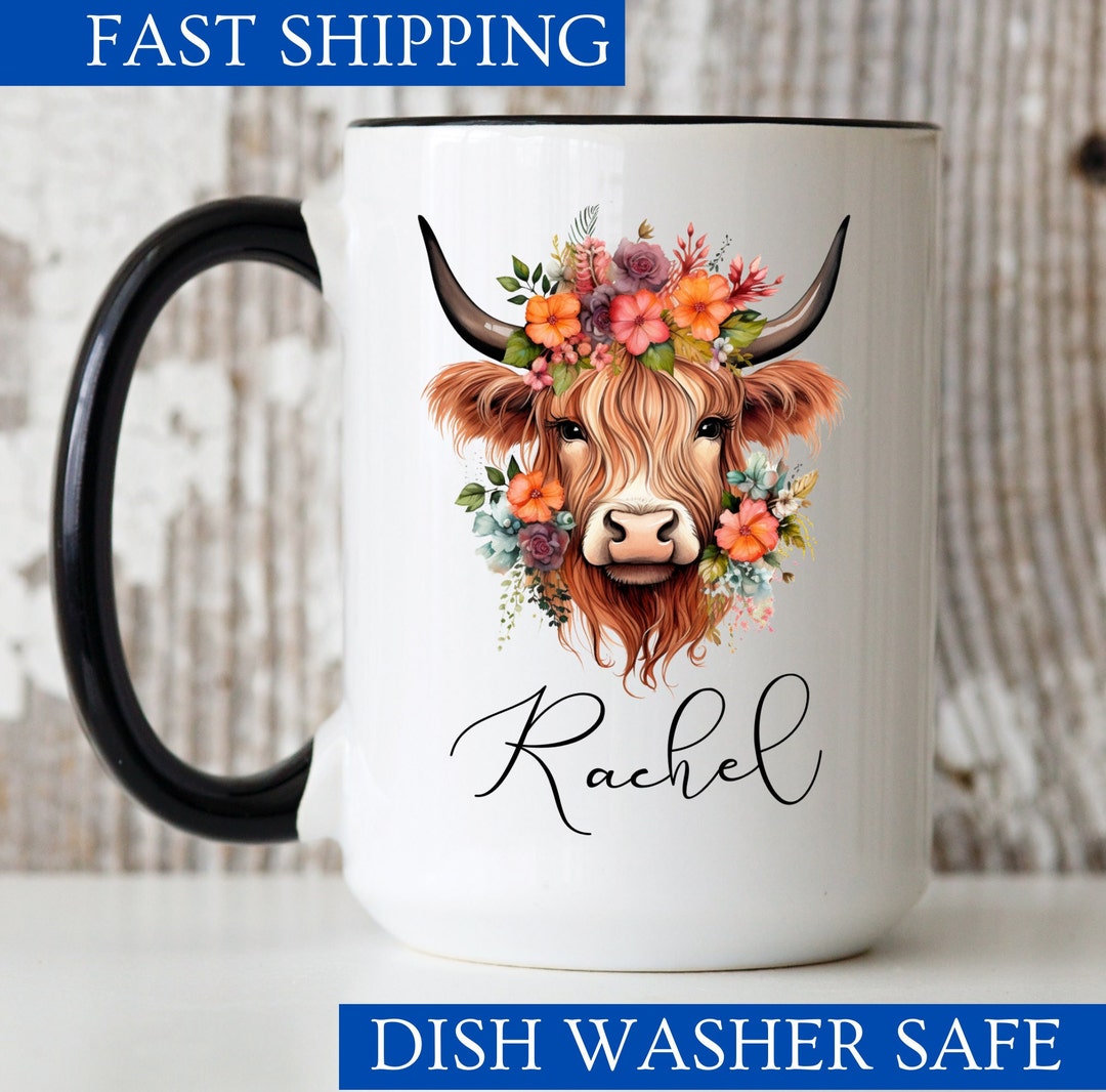 Personalized Highland Cow Mug, Highland Cow Gifts, Gifts for Cow Lovers ...