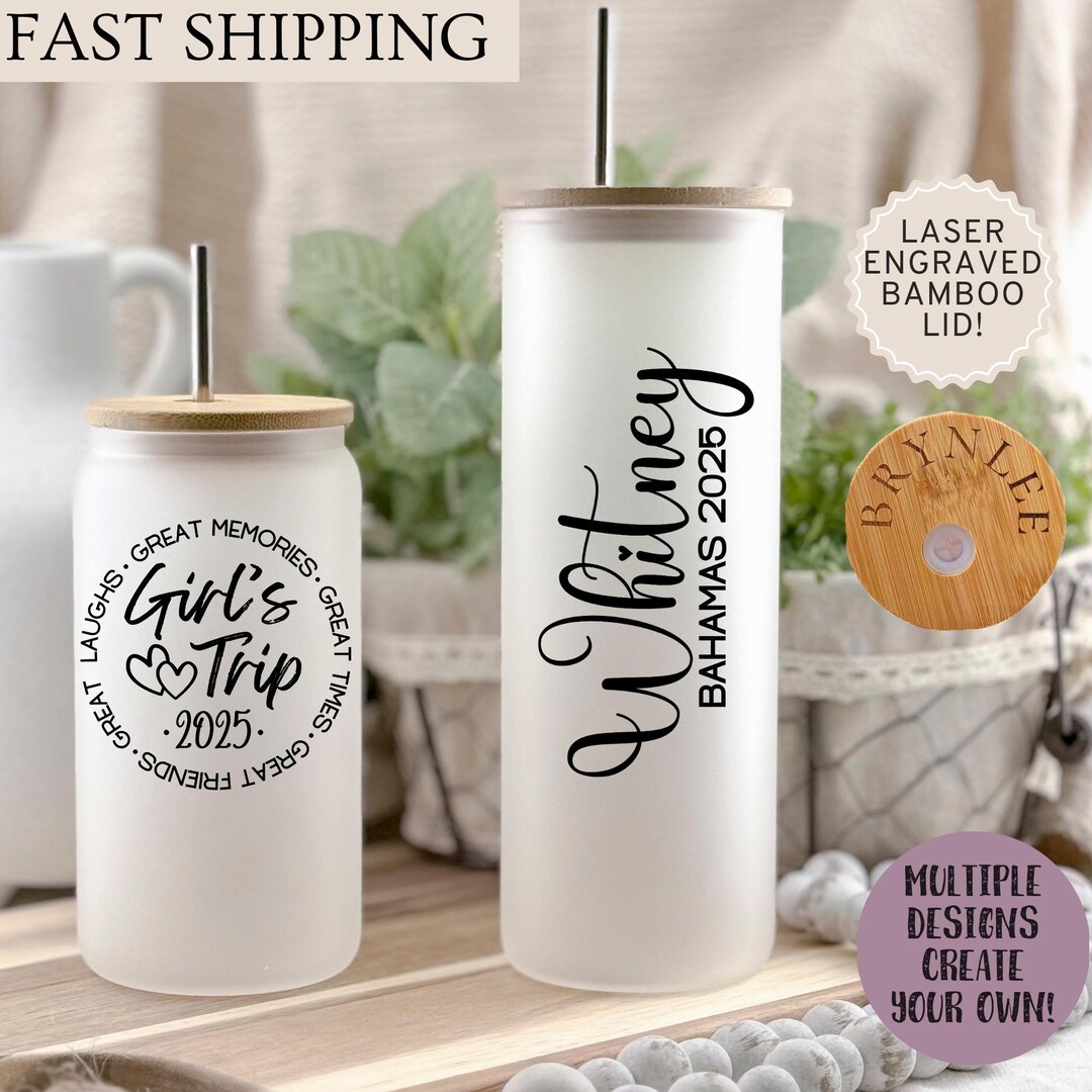 Personalized Girls Trip Tumbler, Birthday Trip Travel Cup, Girls ...