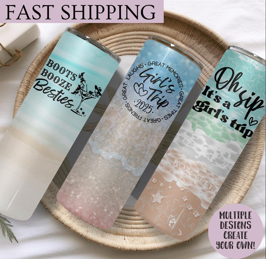 Personalized Girls Trip Tumbler, Birthday Trip Travel Cup, Girls ...