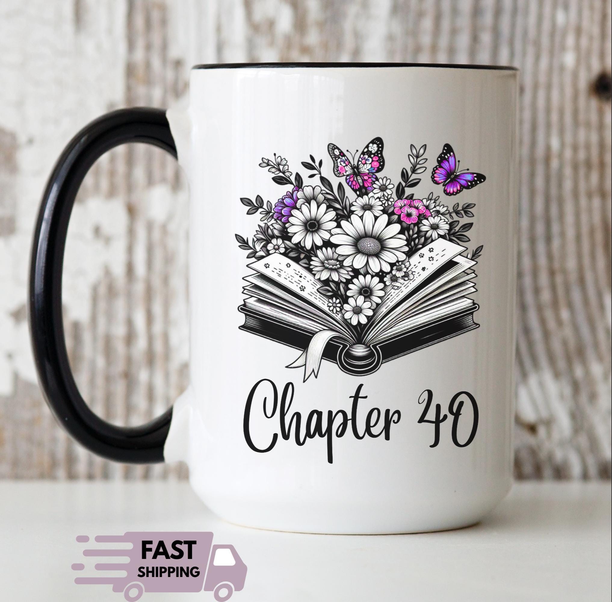 Personalized 40th Birthday Coffee Cup, 40th Gifts for Women, Chapter 40 ...