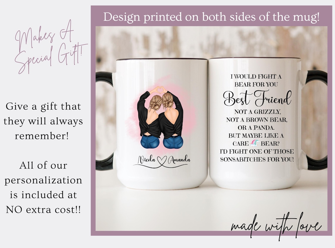 Personalized Best Friend Coffee Cup, Custom Bestie Cup, Gift for Bestie ...