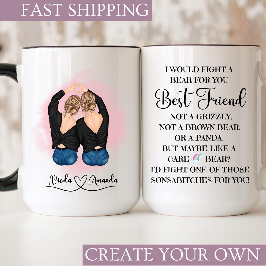 Personalized Best Friend Coffee Cup, Custom Bestie Cup, Gift for Bestie ...