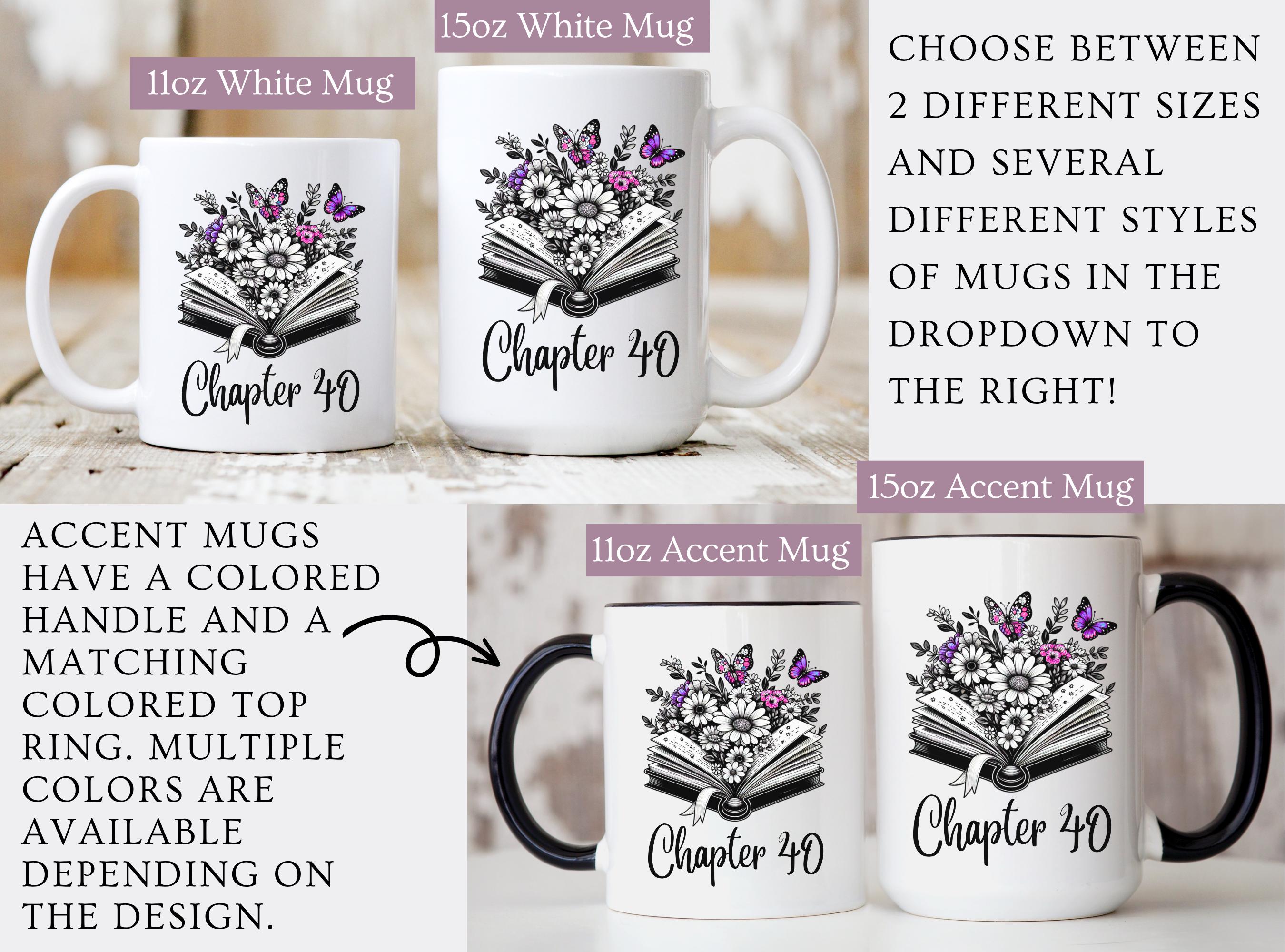 Personalized 40th Birthday Coffee Cup, 40th Gifts for Women, Chapter 40 ...