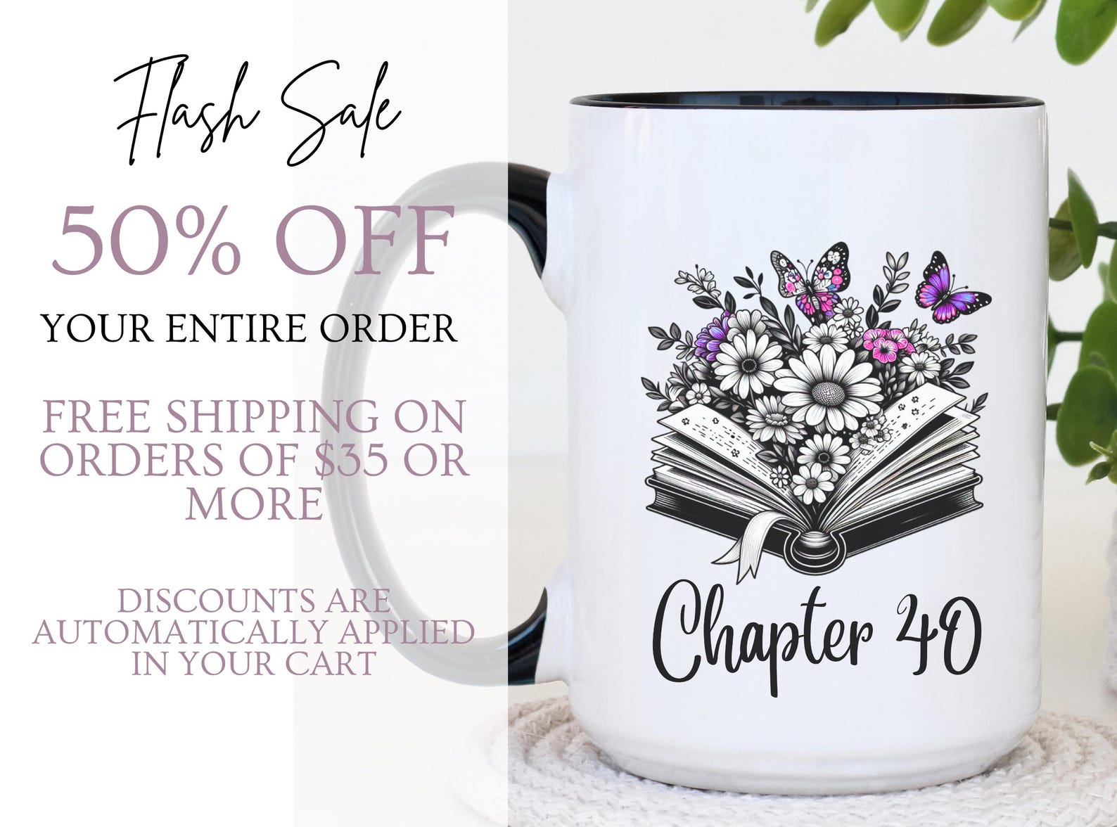 Personalized 40th Birthday Coffee Cup, 40th Gifts for Women, Chapter 40 ...