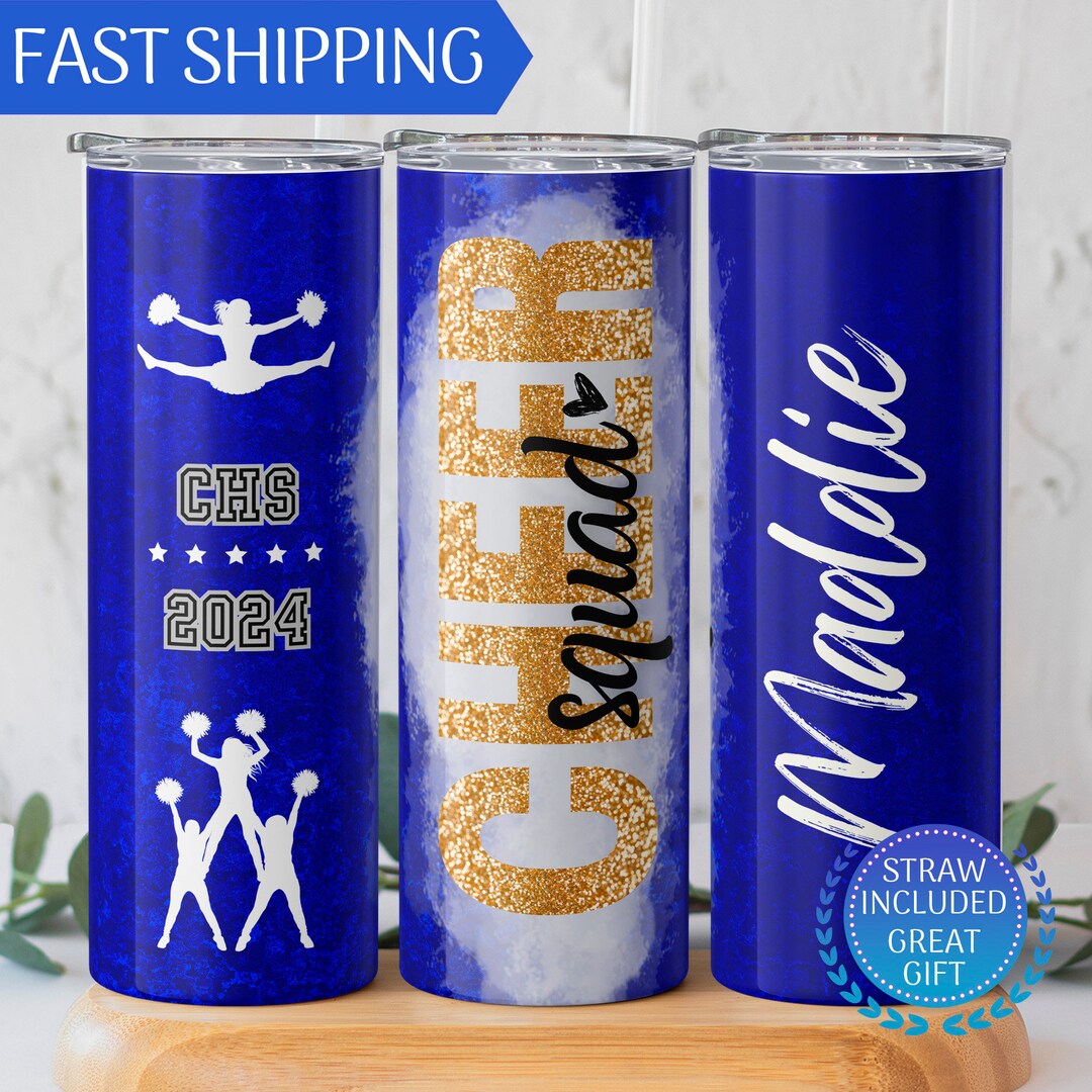 Personalized Cheer Tumbler Gift, Custom Gift for Cheerleader, Cheer ...