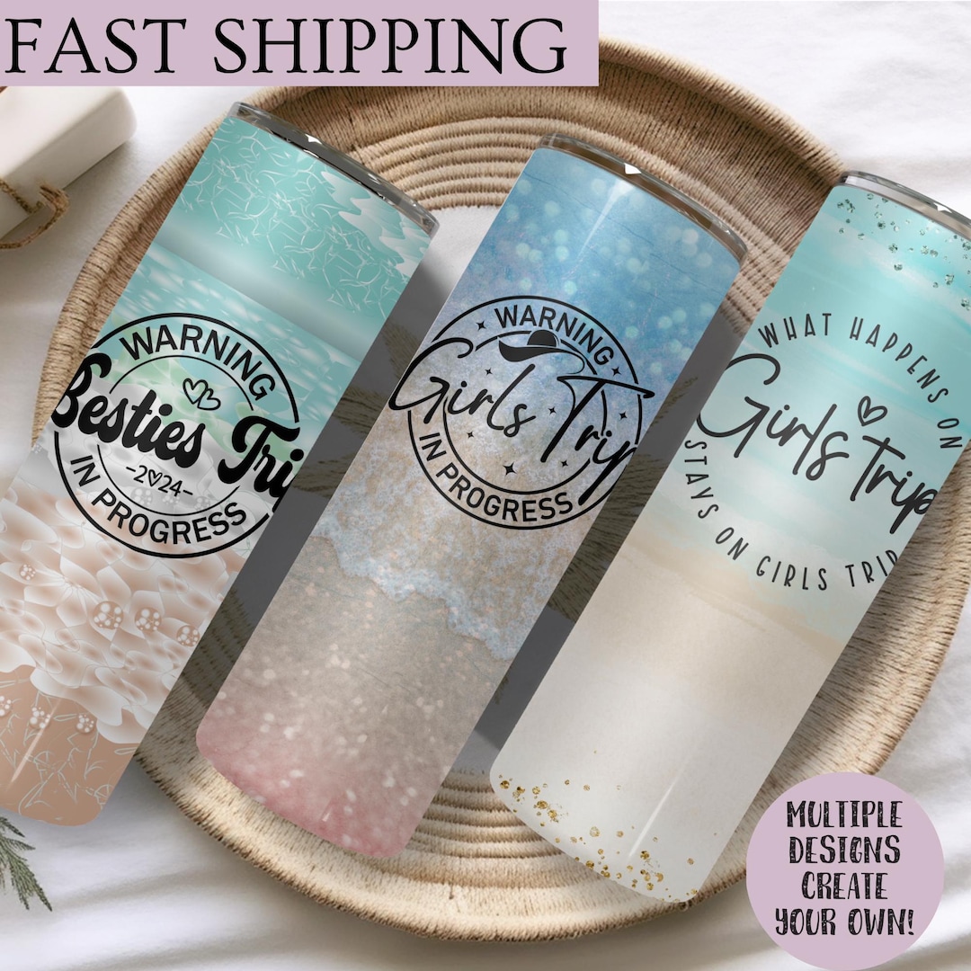 Personalized Girls Trip Tumbler, Birthday Trip Travel Cup, Girls ...