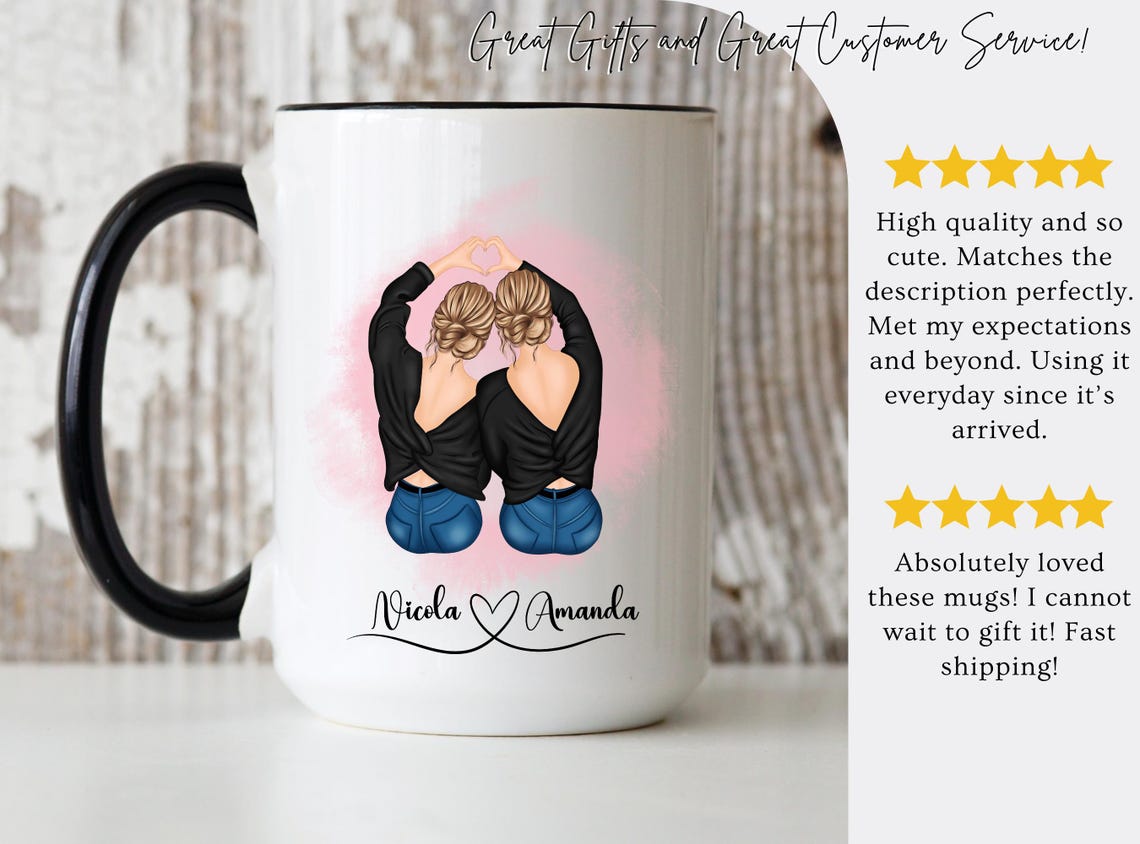 Personalized Best Friend Coffee Cup, Custom Bestie Cup, Gift for Bestie ...