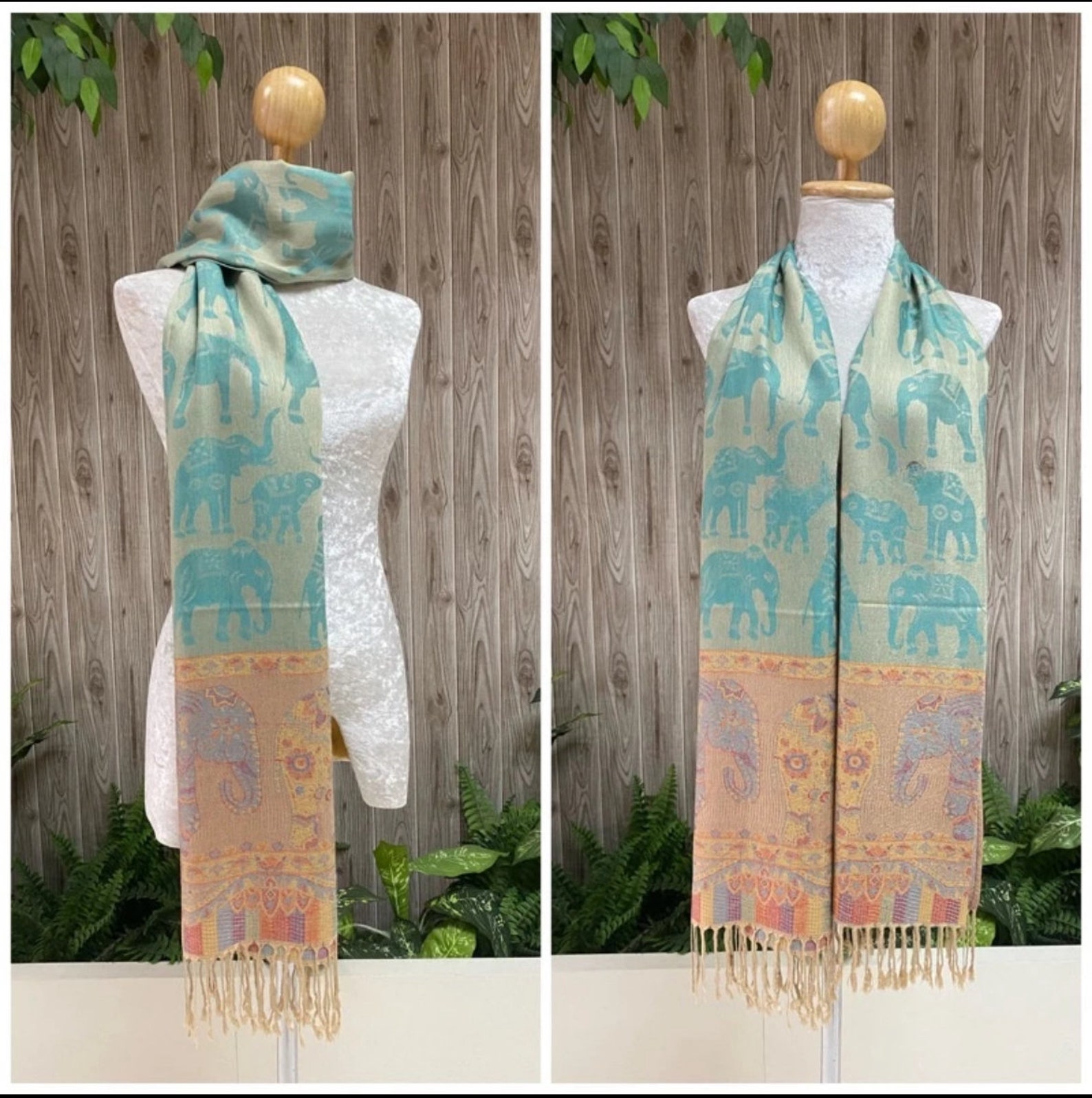 Scarf Shawl Wrap Gift Idea Elephant Pattern Souvenir Stylish Scarf All ...