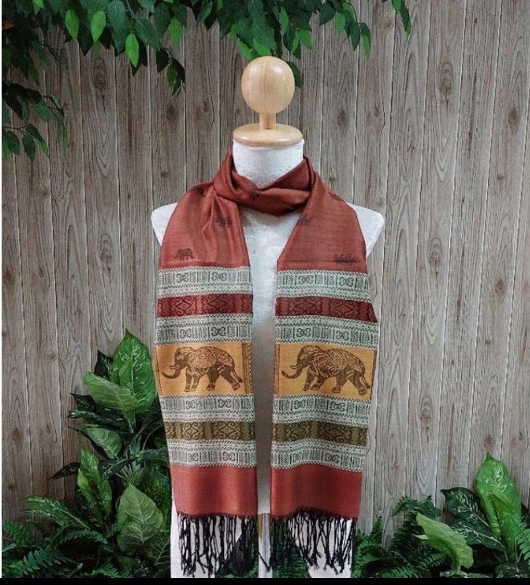 Scarf Shawl Wrap With Elephant Design Souvenir Stylish Scarf All Season ...