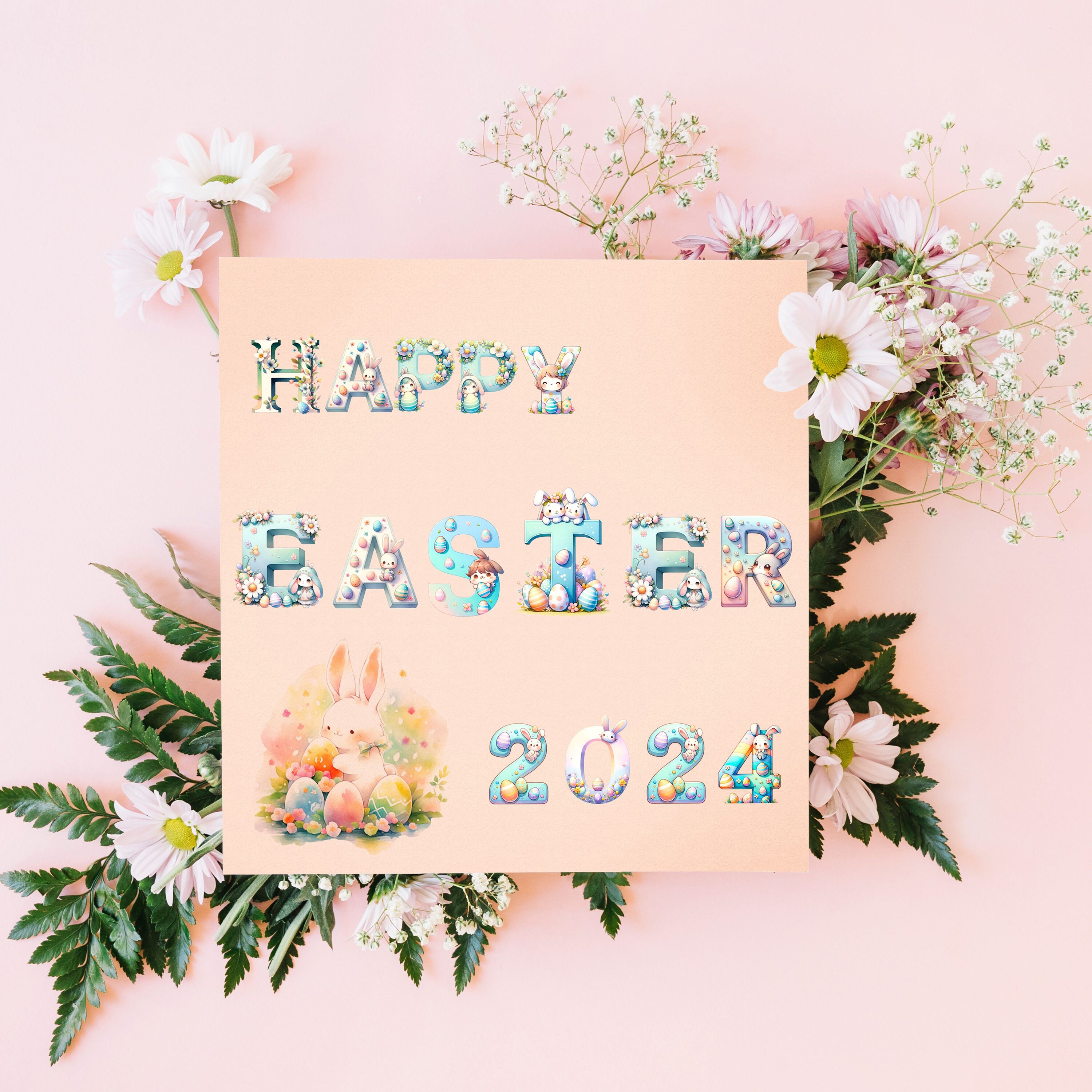 29.easter Alphabet & Number, Letters Png, Alphabet Png, Instant Digital ...