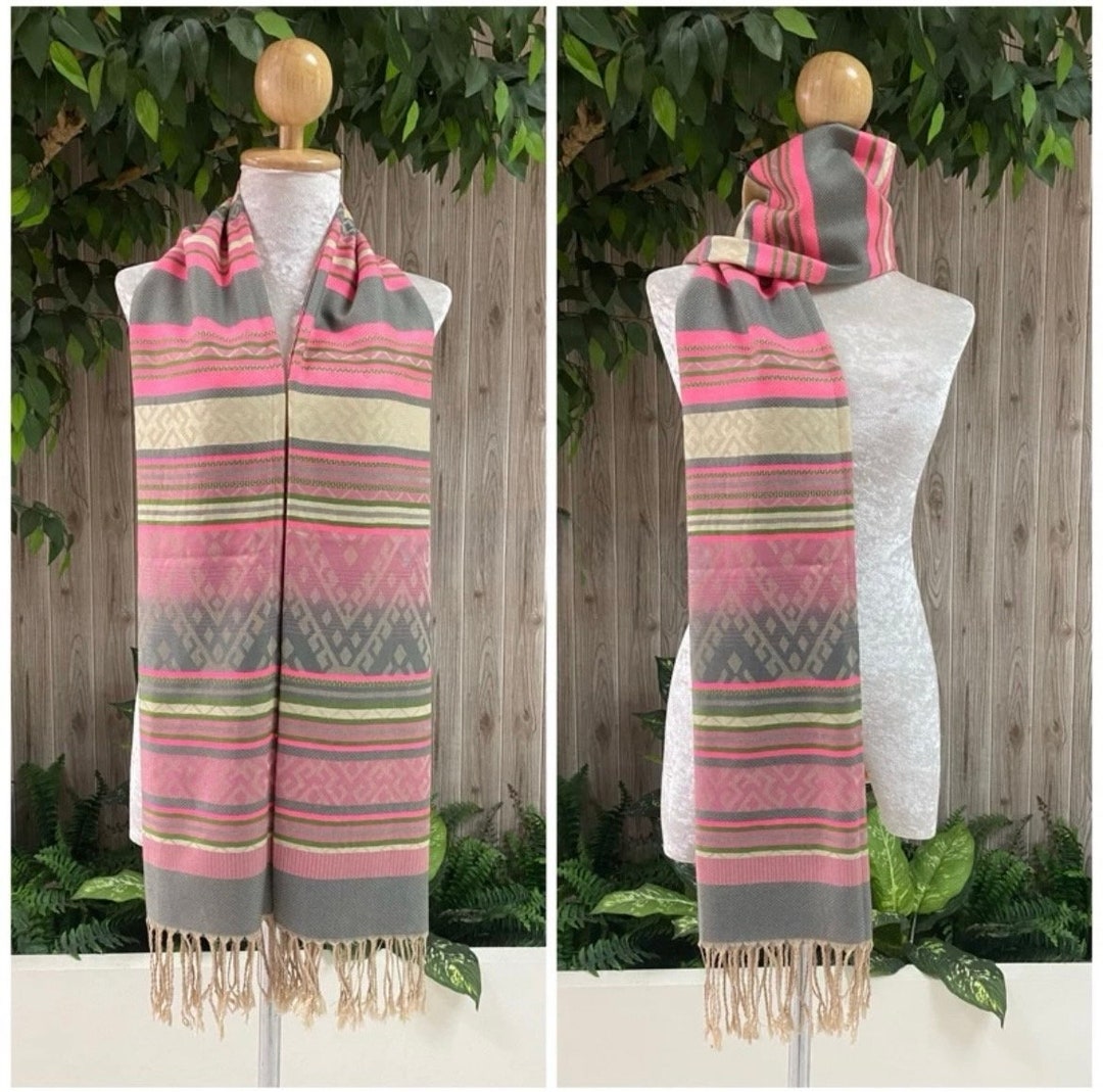 Colorful Scarf With Thai Pattern Souvenir Stylish Scarf All Season - Etsy