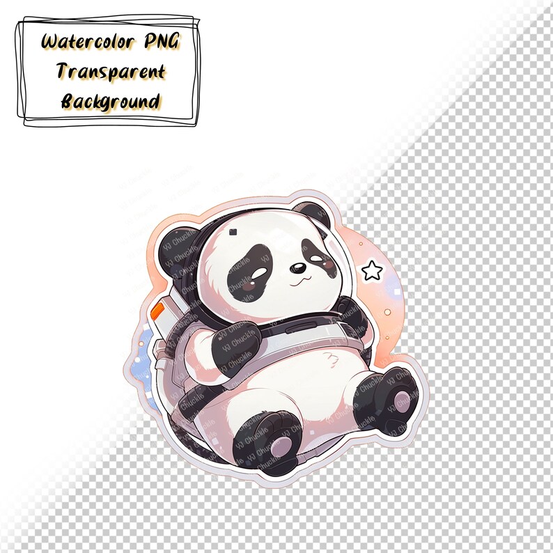 10.sticker Panda Space Collection, 6 Printable Sticker Sheet 1016 CM ...