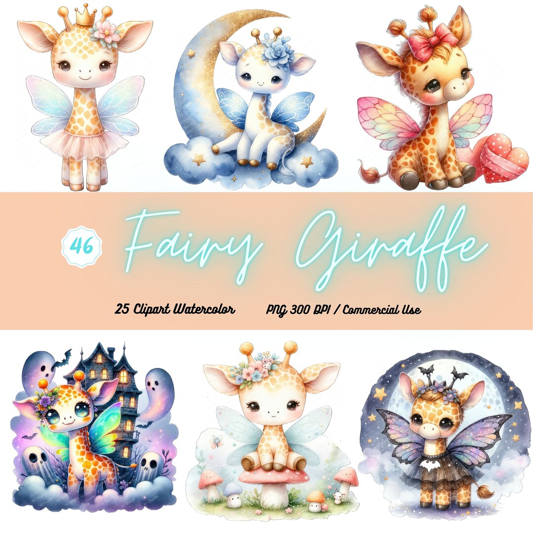 46.cute Fairy Giraffe, Fairy PNG, Fairy Clipart, Fairy Illustration ...