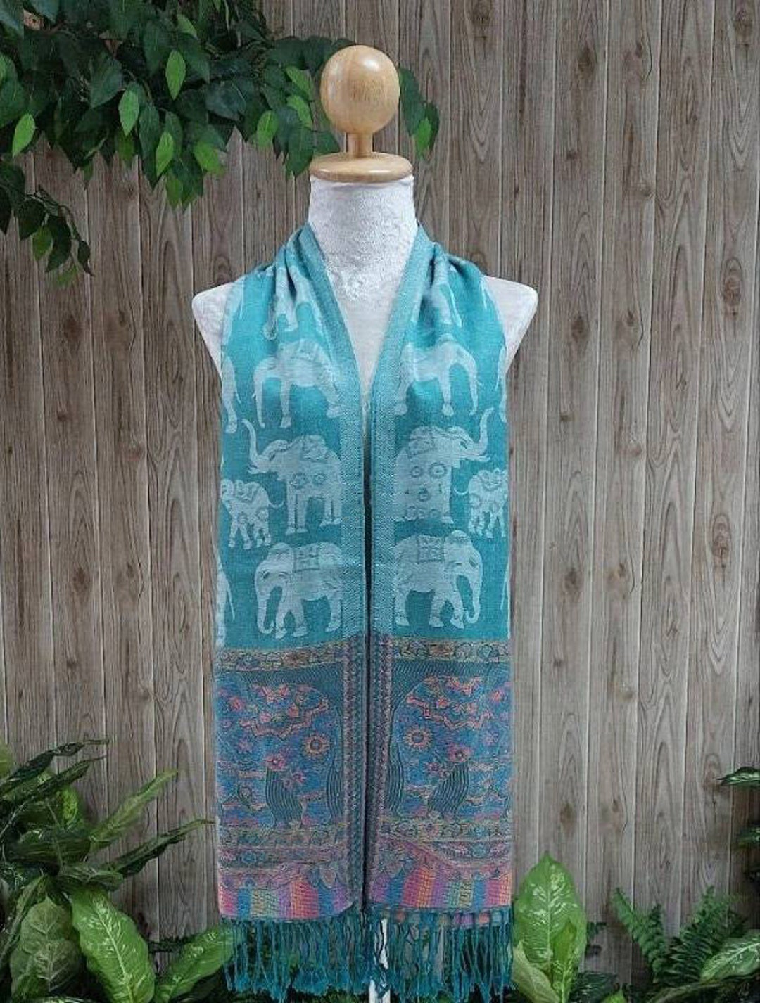 Scarf Shawl Wrap Gift Idea Elephant Pattern Souvenir Stylish Scarf All ...