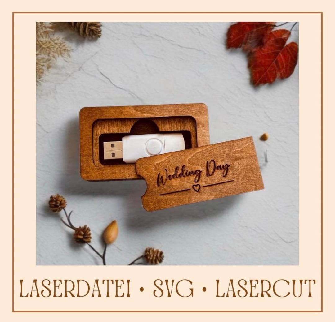 Instant Digital Download Laser Pdf Lightburn File, Gift Box for a USB ...