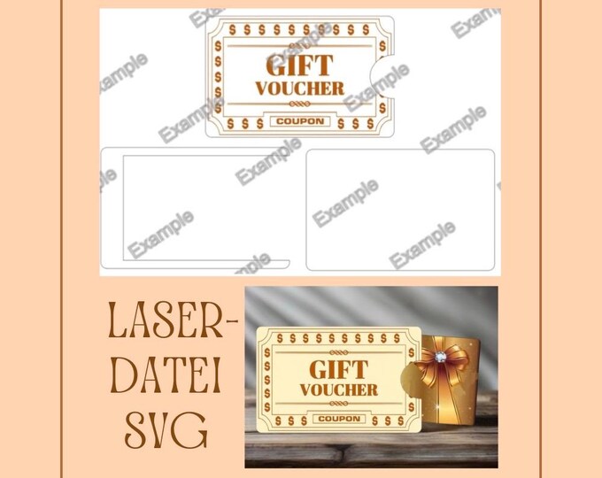 Laser File Voucher Holder Svg Laser Cut File Birthday Gift Christmas ...