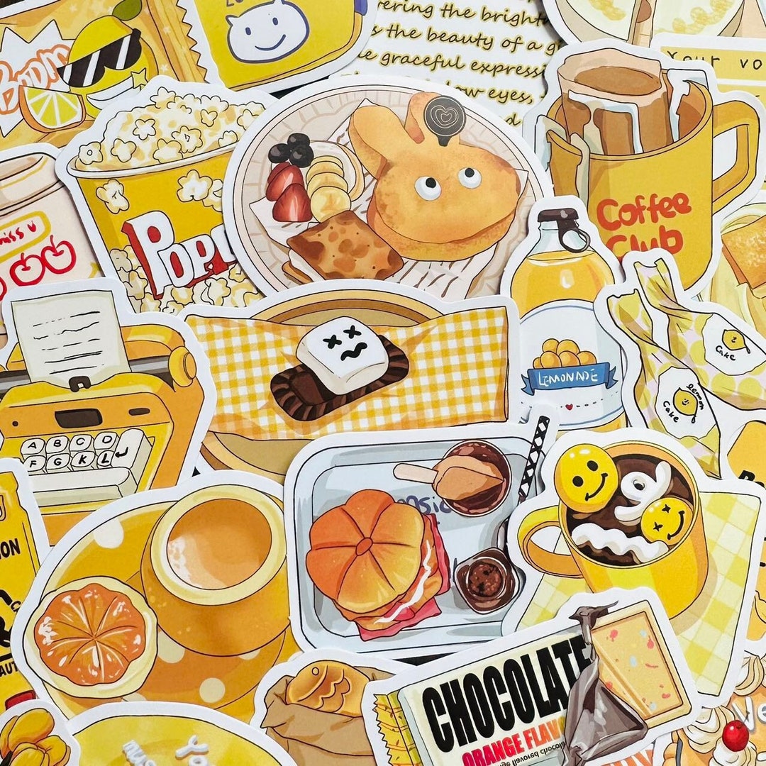 5-50pcs Brunch Time Stickers, Cute Sticker Pack for Bullet Journal ...