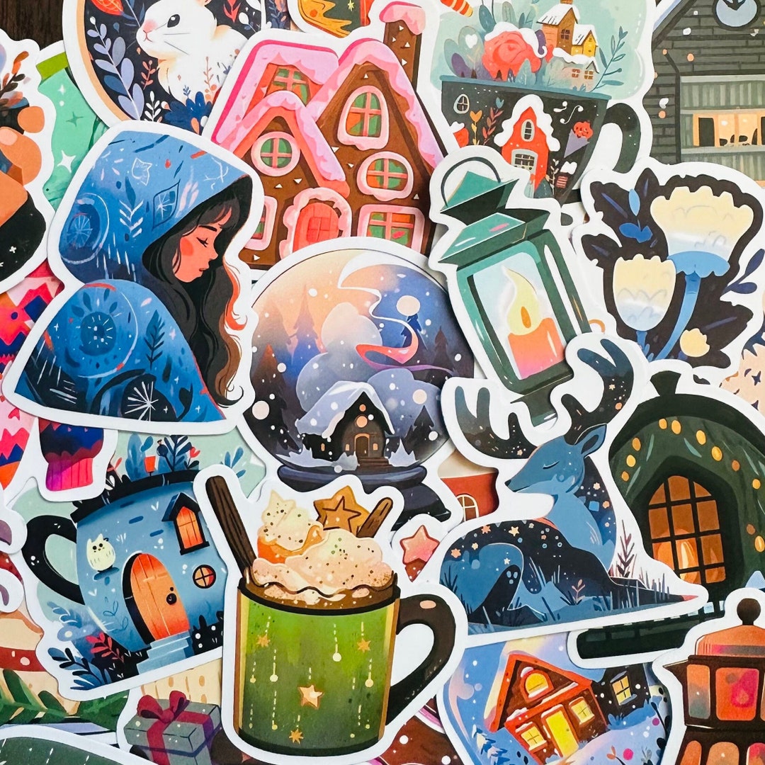 5-50pcs Cozy Winter Stickers Lot Fun Sticker Pack Gift Skateboard ...