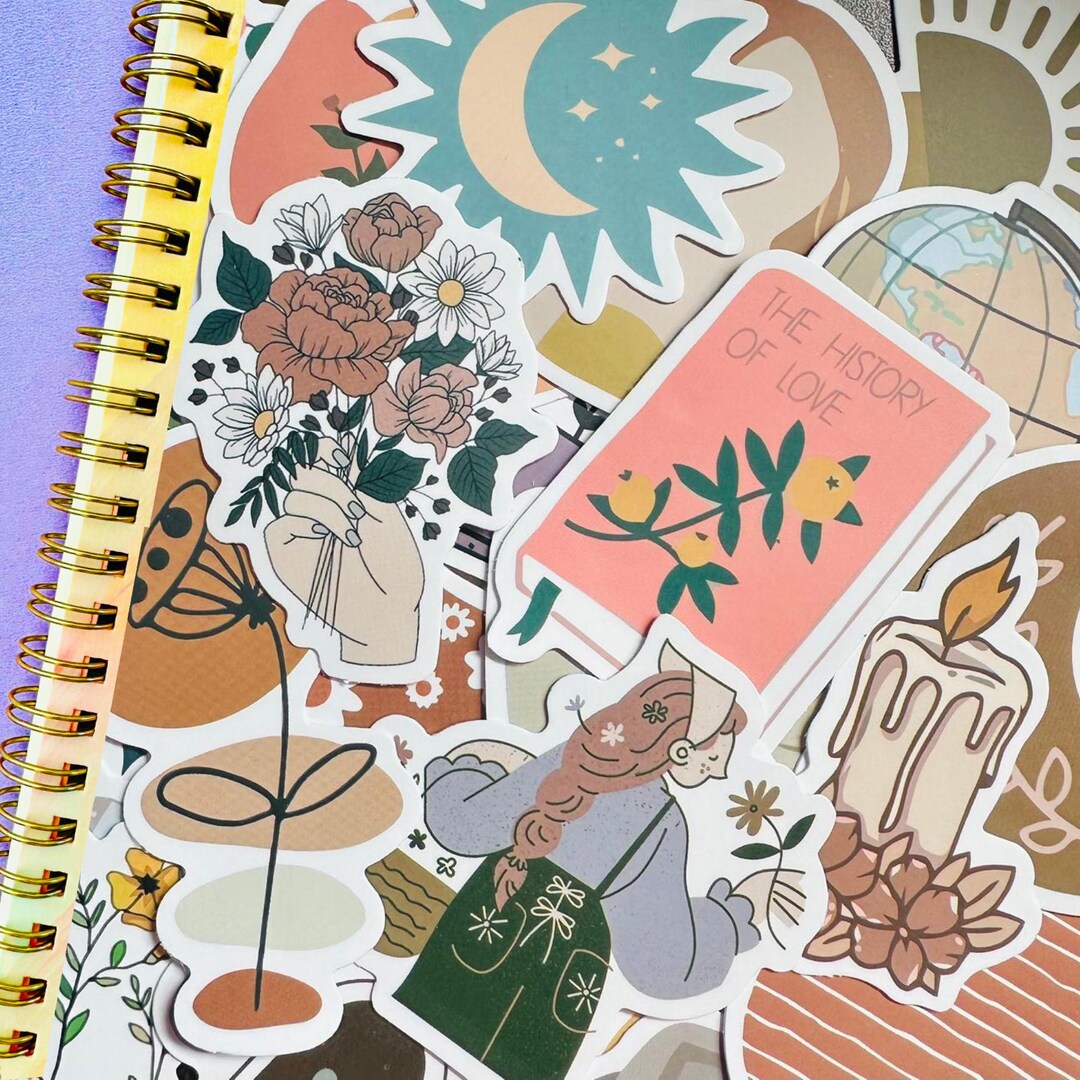 15 50 Boho Sticker Pack 3, Waterproof Mystery Sticker Pack, Bohemian ...