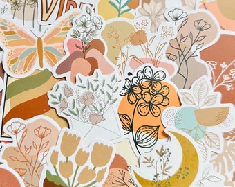 5-100pcs Aesthetic Boho Stickers, Cute Vinyl Waterproof Stickers for ...