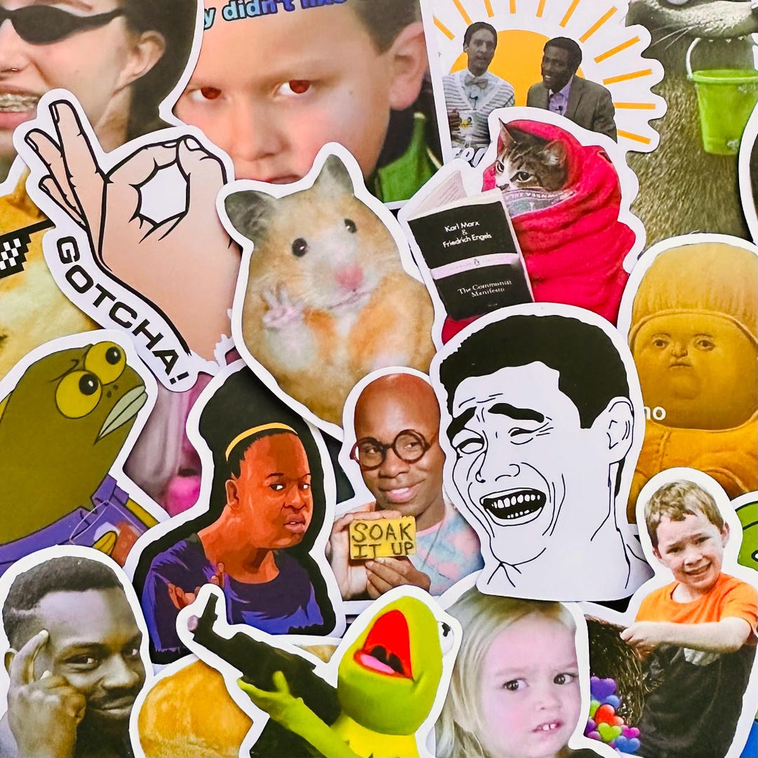 50 Pcs Meme Stickers, Funny Sticker Pack, Waterproof Stickers, Laptop ...