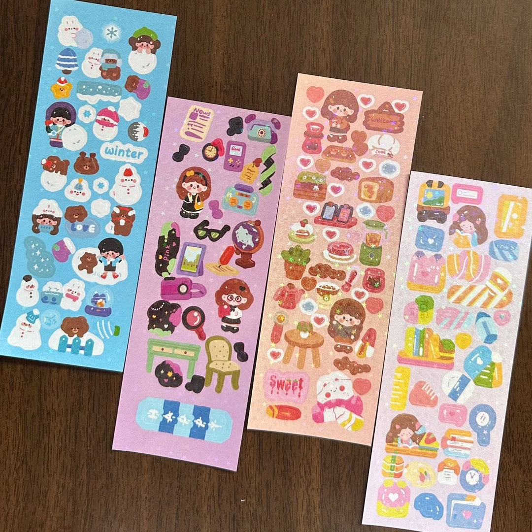 2-20pcs Sticker Sheet Cute Girl Stickers 2 Journaling - Etsy