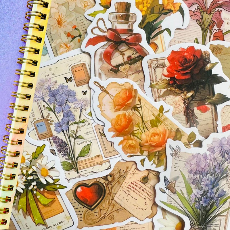 Flower Stickers - Etsy
