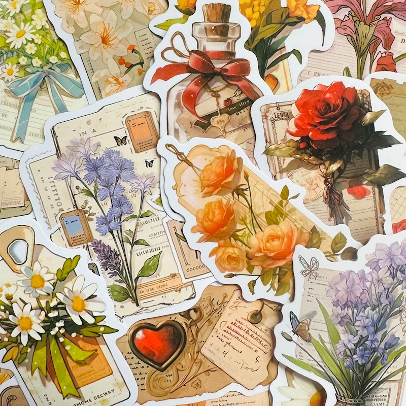 Flower Stickers - Etsy
