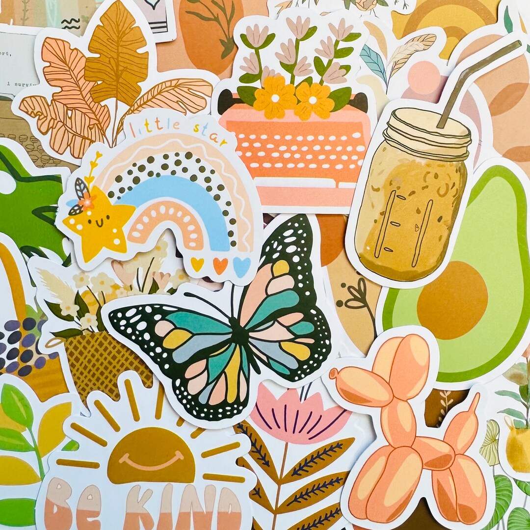Pack of 12-50 Boho Sticker Pack 6, Waterproof Mystery Sticker Pack ...