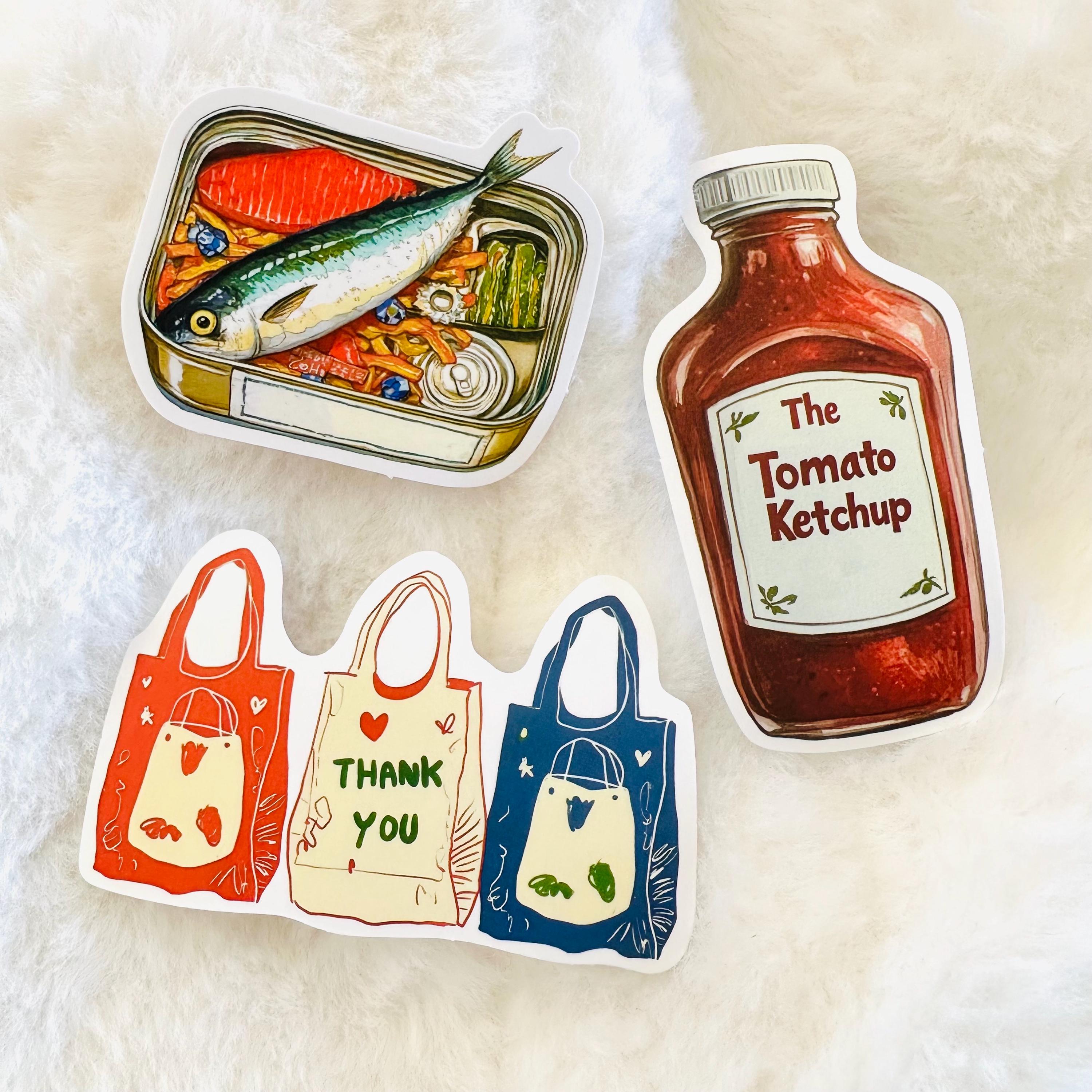 50 Sardines & Fruits Stickers, Mediterranean Bullet Journal Sticker ...