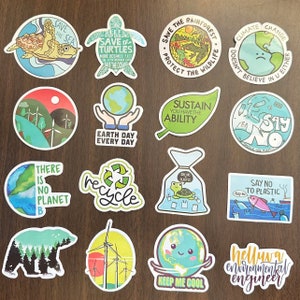 50 Recycle & Save Our Planet, Environment Friendly Themed Stickers ...