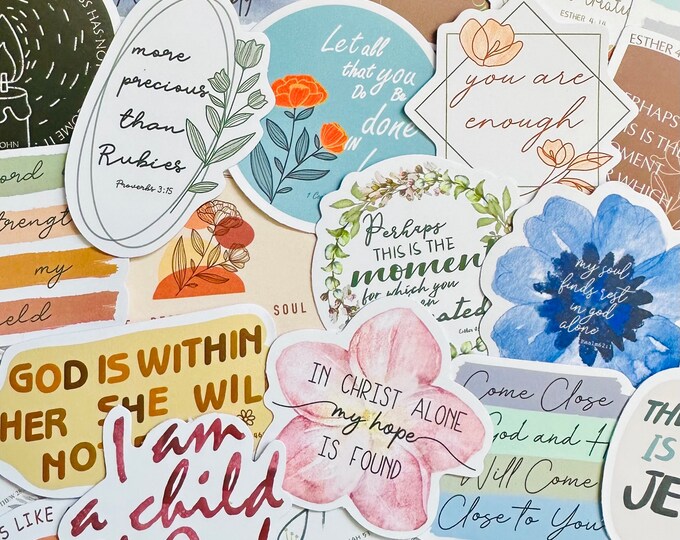 Genesis 1:27 Mirror Sticker Christian Bible Stickers Jesus Church Girl ...