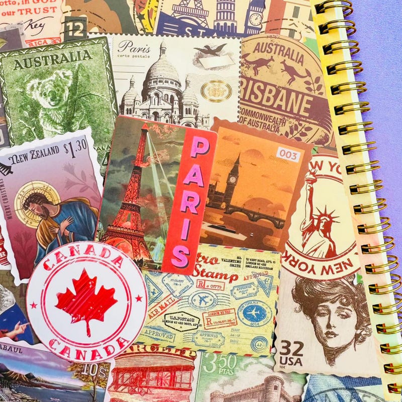 Stamp Stickers - Etsy