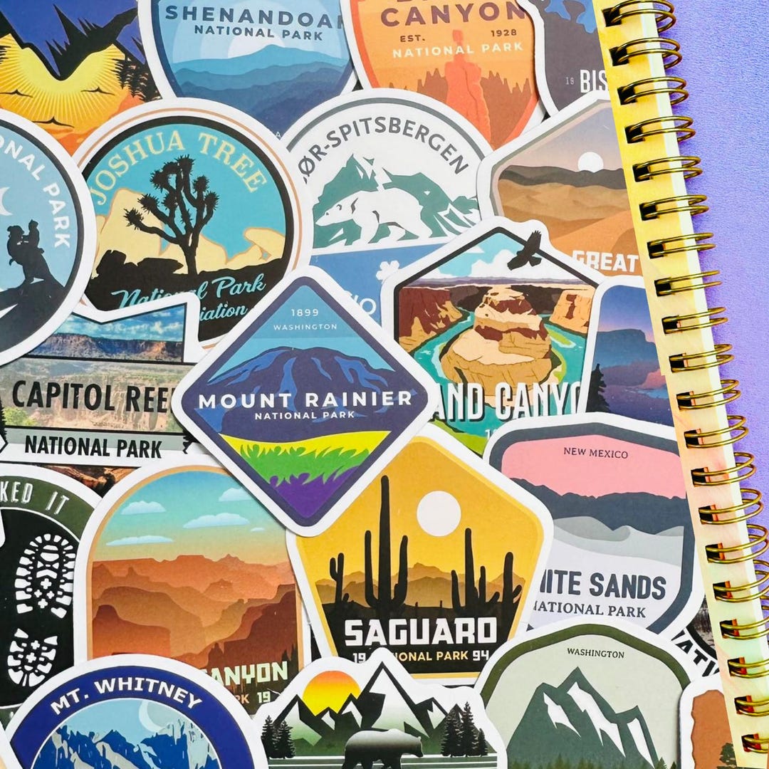 15 50 National Parks Stickers R1 Aesthetic Nature Sticker Pack Decals ...