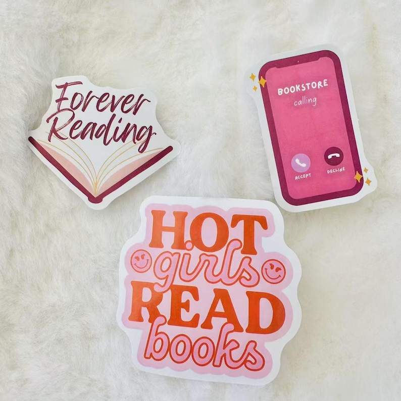 60 Kindle Book Stickers (6), Bookish Reading Sticker Pack, Reader ...