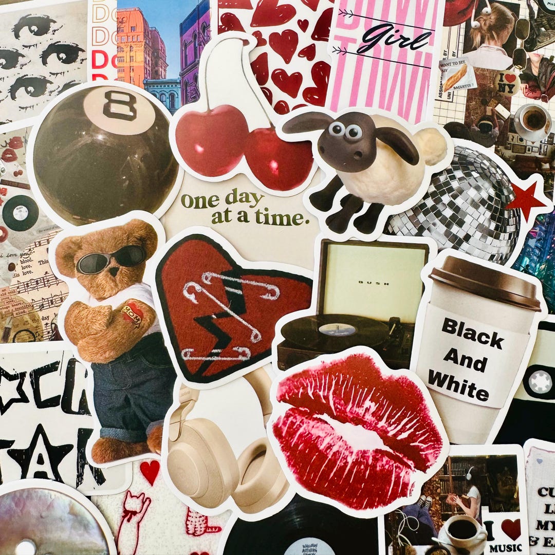 50 the Pinterest Girl Sticker Pack (2), Downtown Girly Aesthetic ...