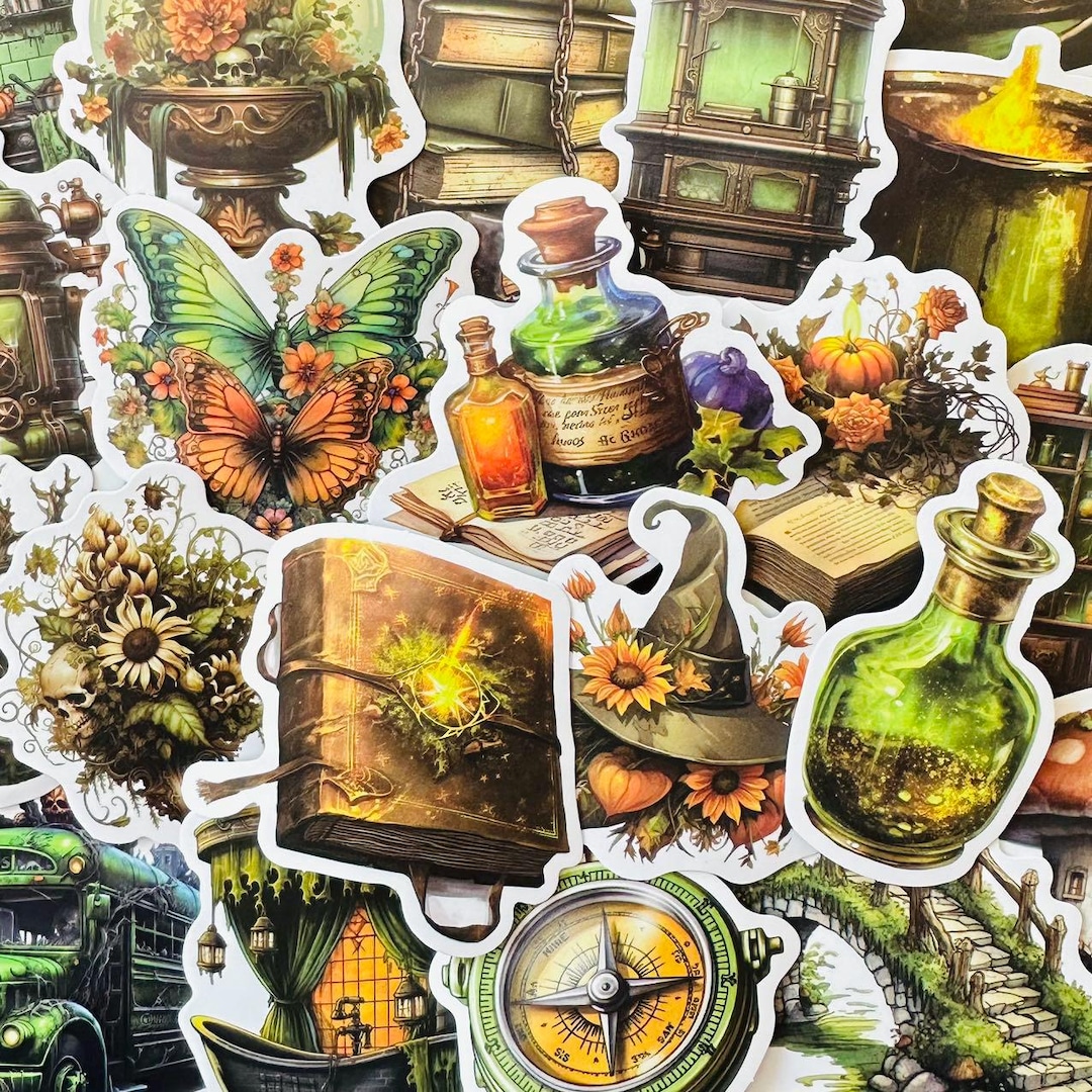50 Poison Witch Stickers (11) , Mystical Witch Wizard Kindle Sticker ...