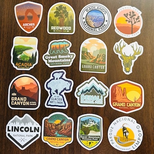 50 National Parks Stickers (G2) Aesthetic Nature Sticker Pack Decals ...