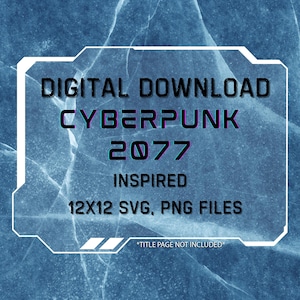 Cyberpunk SVG PNG 12x12 Files - Etsy