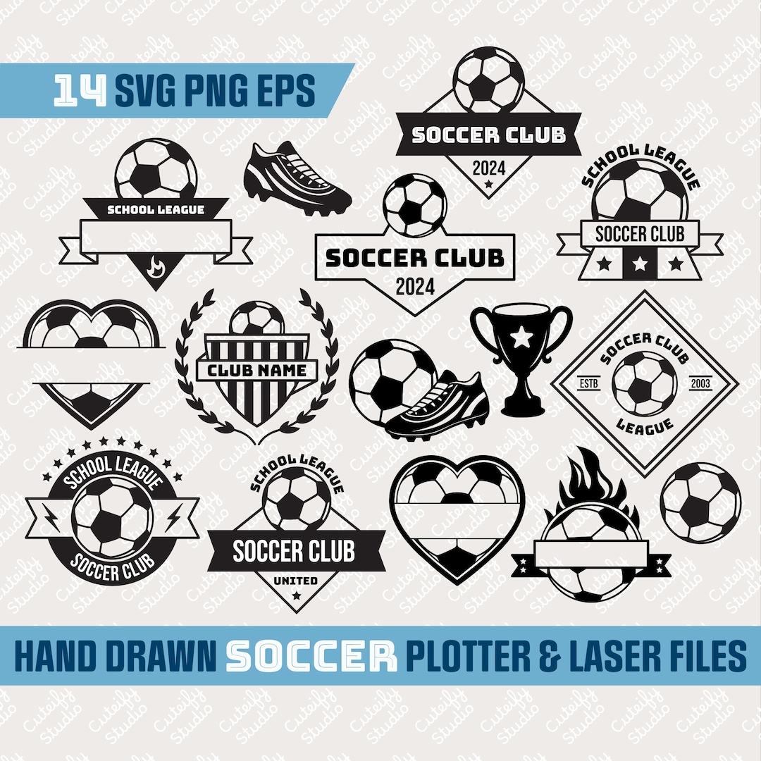 Customizable Football Soccer Svg Bundle, Soccer Ball Monogram, Soccer ...