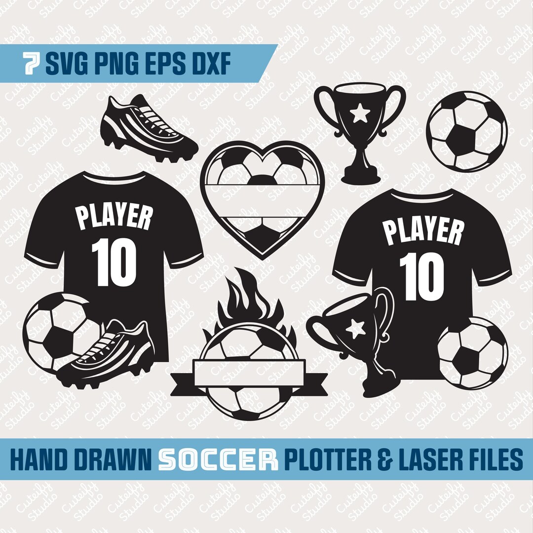 Football, Soccer Player Svg Bundle, Soccer Ball Monogram, Soccer Jersey Designs, Soccer Team Svg ...