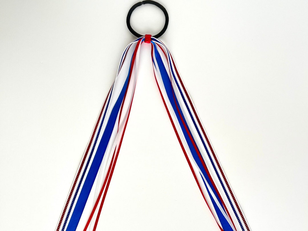 Red, White, & Blue Rally Ribbon/hair Ribbon/hair Tie - Etsy
