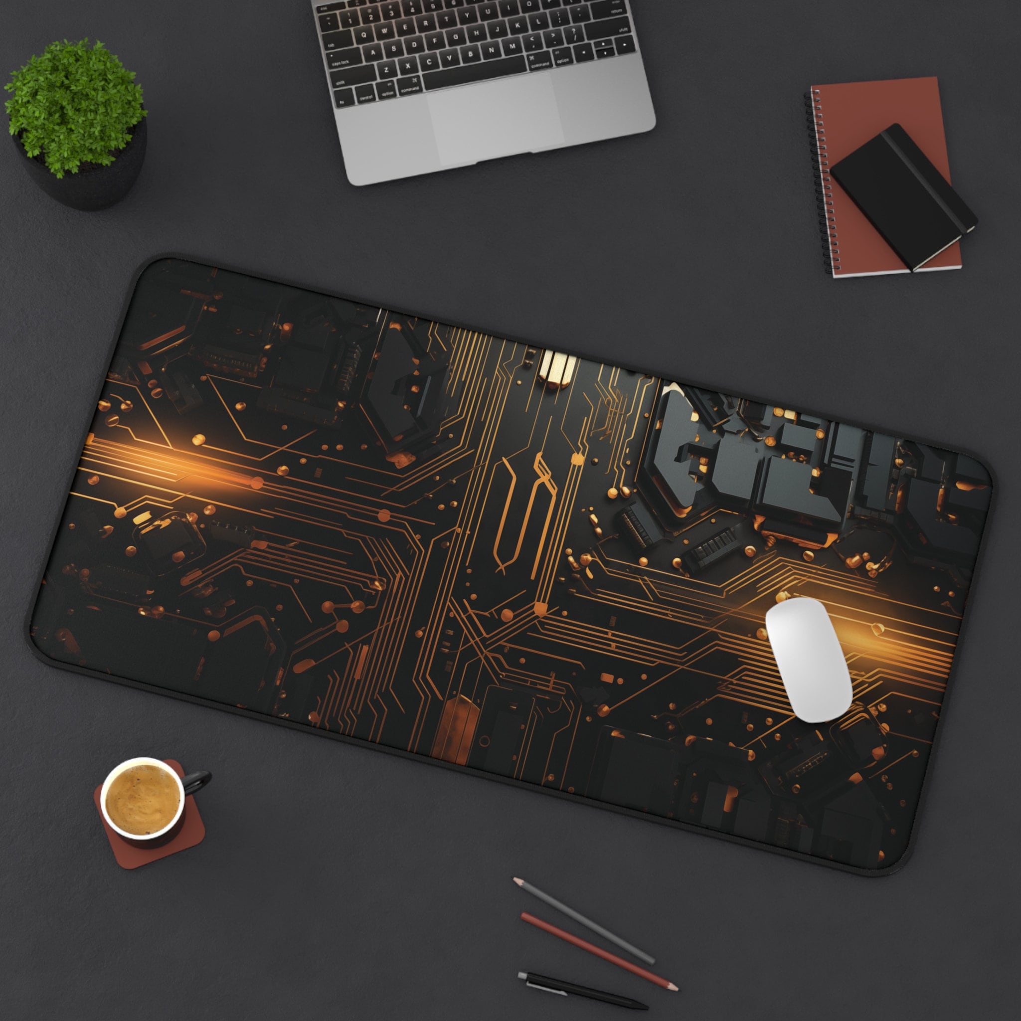 Black & Gold PCB Desk Mat - Etsy